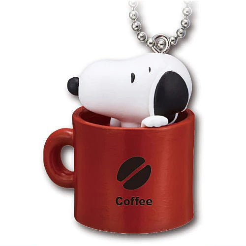 Peanuts Snoopy Coffee Stand Style Mascot Vol. 02 Takara Tomy 1-Inch Key ...